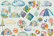 Spring Showers Quilt Clipart, a Graphic by JBArt Clipart | Creative Market