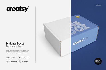 Mailing Box Mockup Set, a Cups & Container Mockup by Creatsy