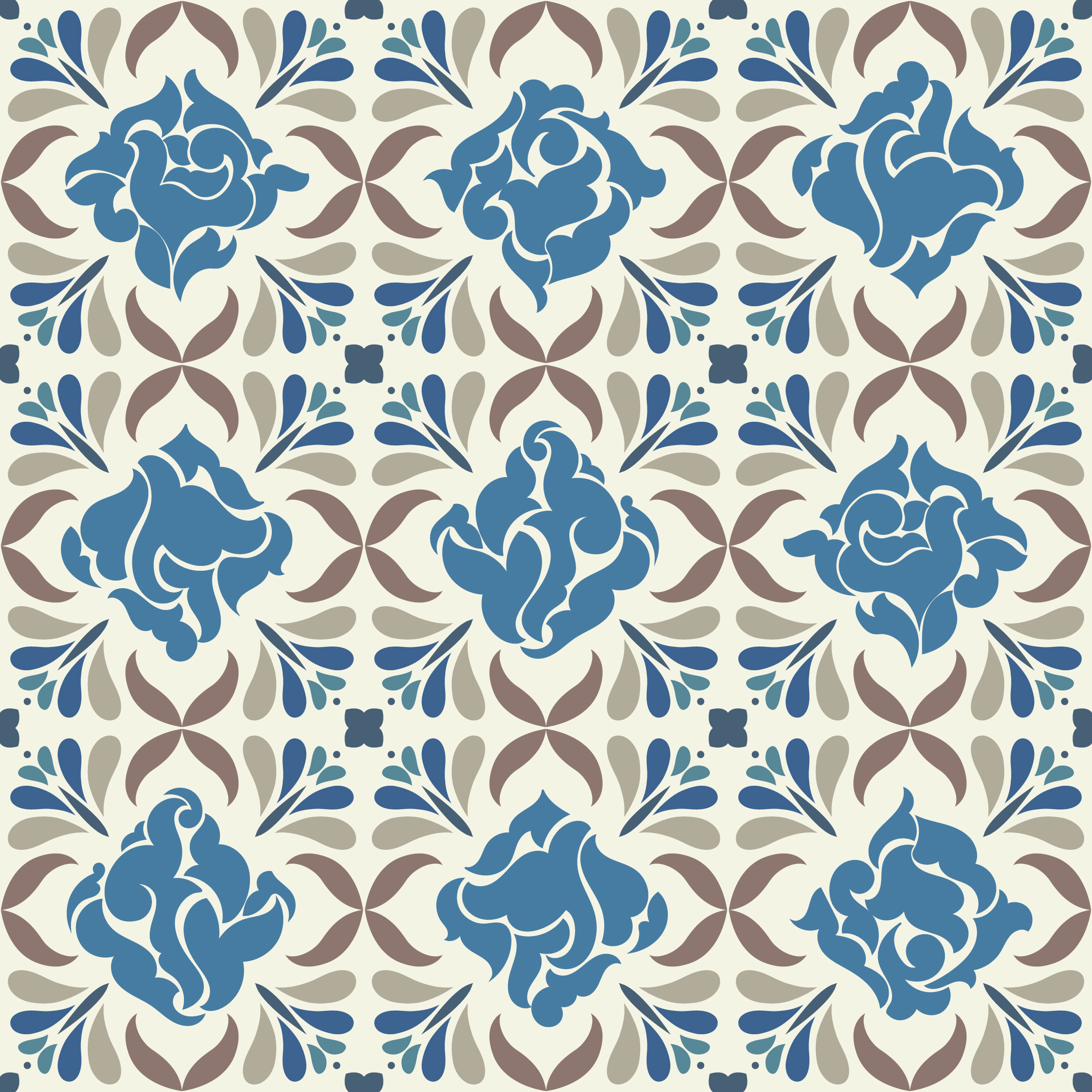 Seamless TILE classic pattern. Blue., a Pattern Graphic by DeMih