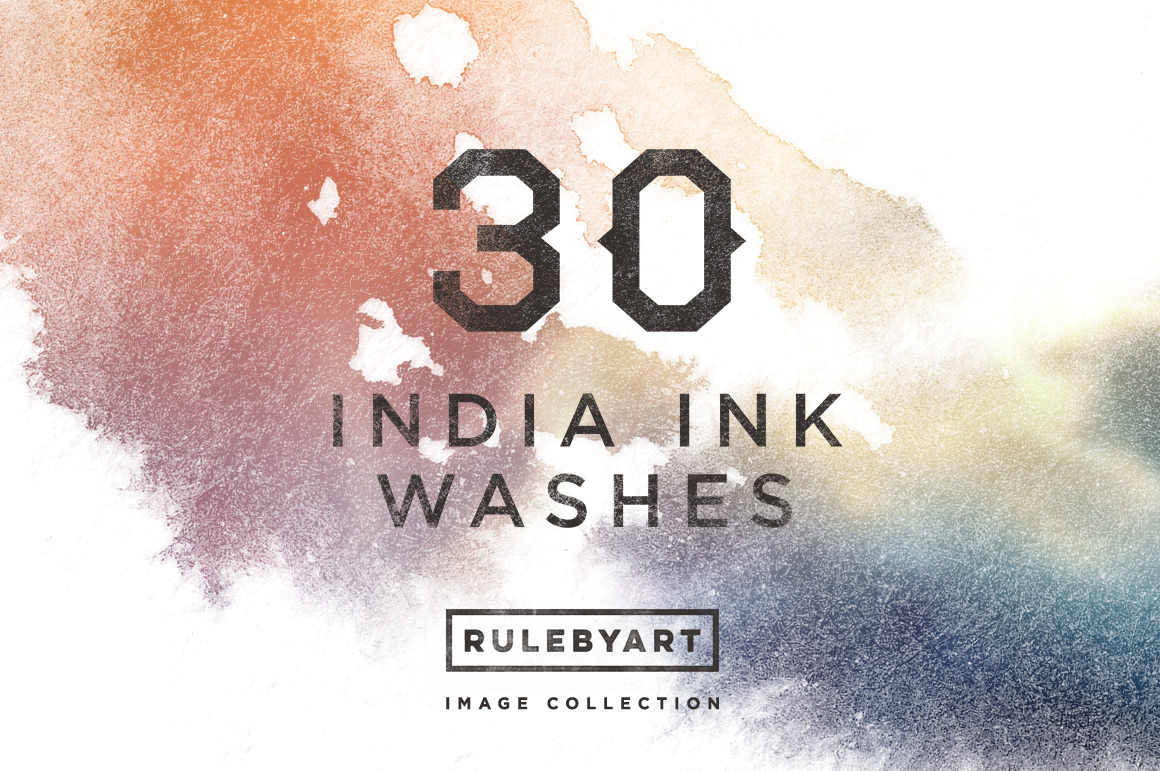 India Ink Washes, a Texture Graphic by RuleByArt