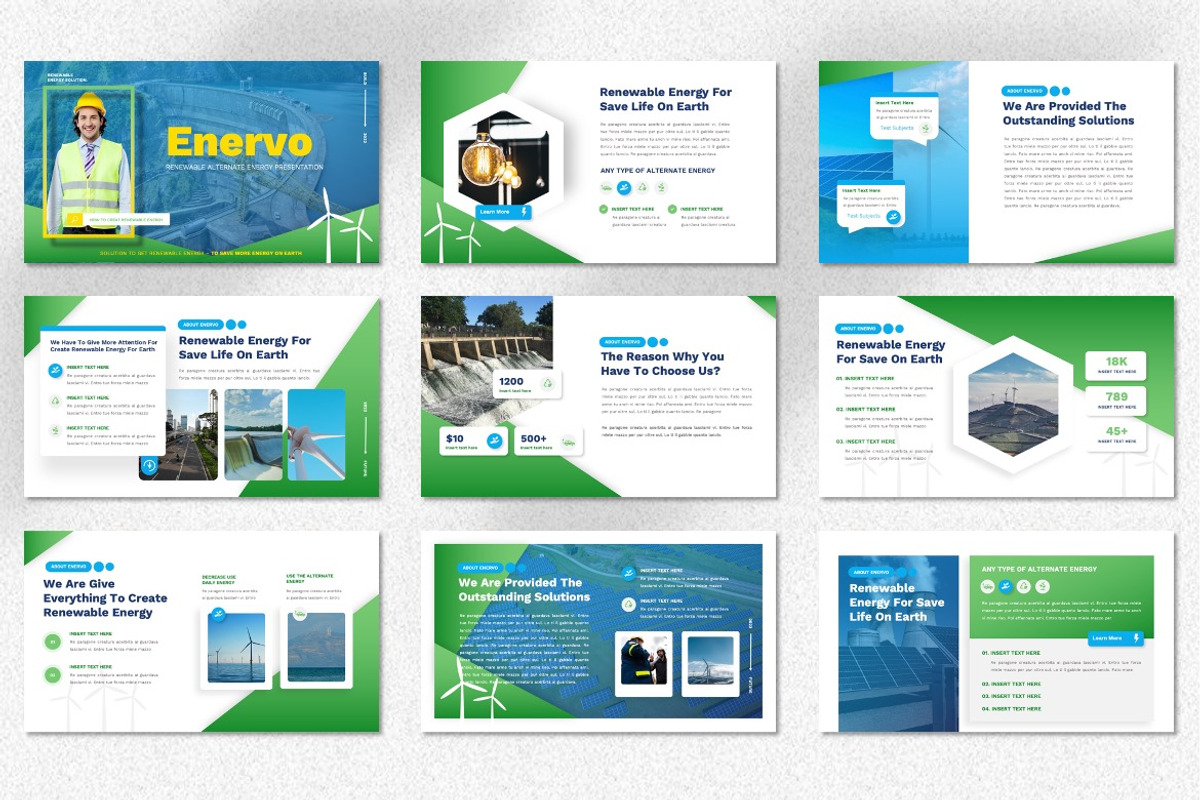 Enervo - Alternate Energy Keynote, a Presentation Template by Dhabee