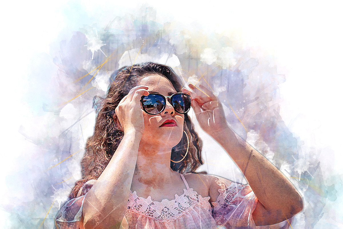 Real Watercolor Photoshop Action, an Action Add-On by Studio Retouch