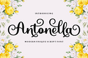 Antonella Script, a Script Font by Bosstype Studio
