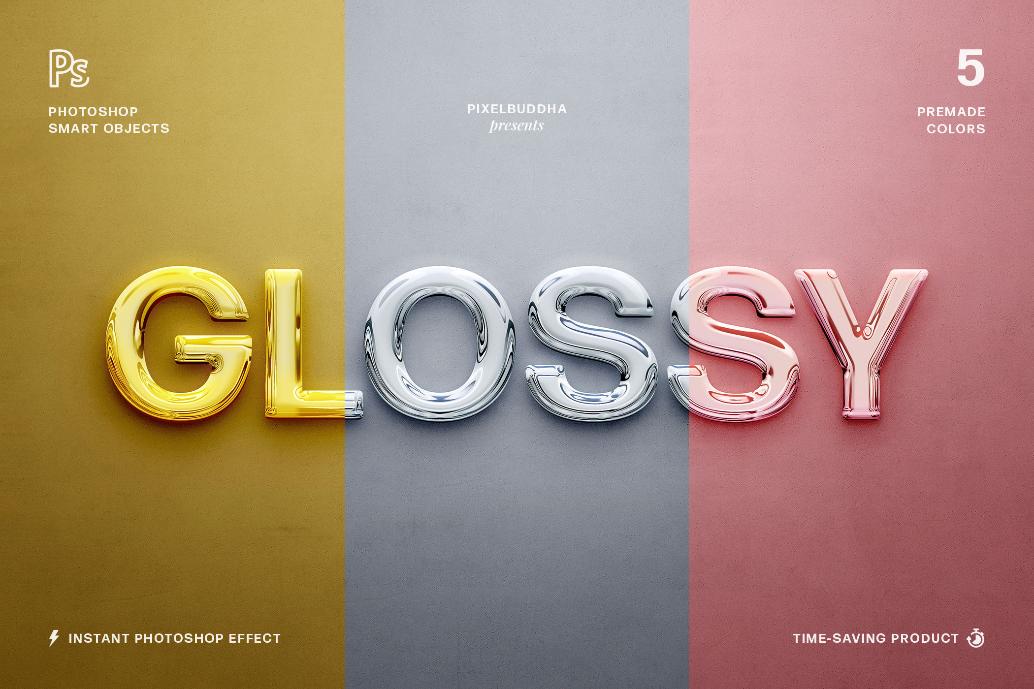 Download Glossy 3D Text Effects