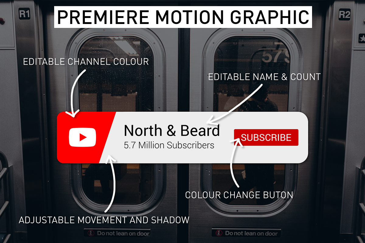 YouTube Subscribe Animation, a Social Media Template by North & Beard Ltd