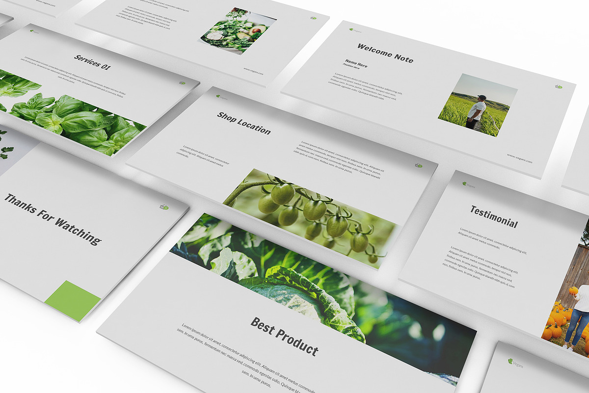Vegetables Powerpoint Template, a Presentation Template by Formatika Studio