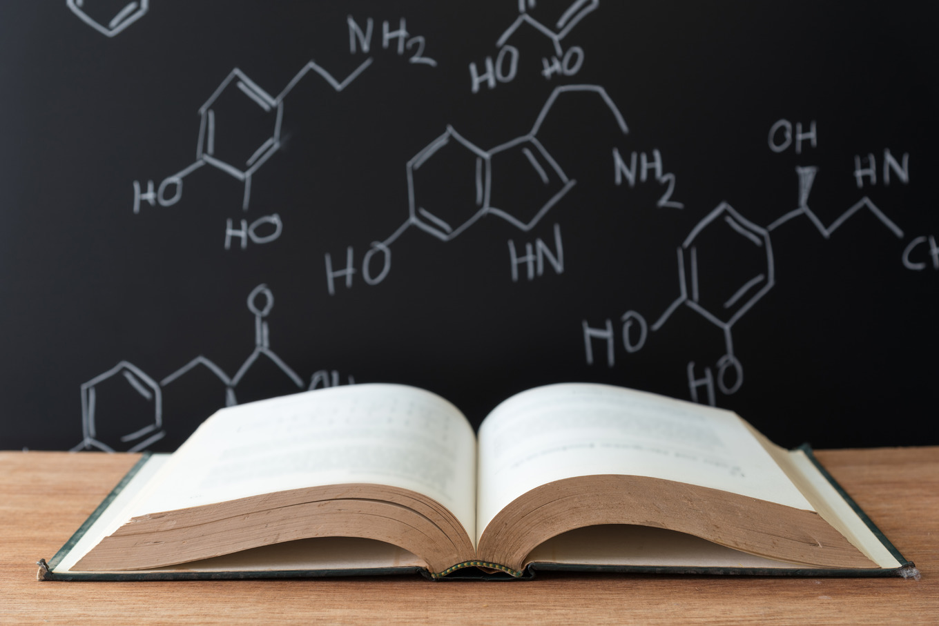 Open book featuring chemistry, pharmaceutical, and medical, a School ...