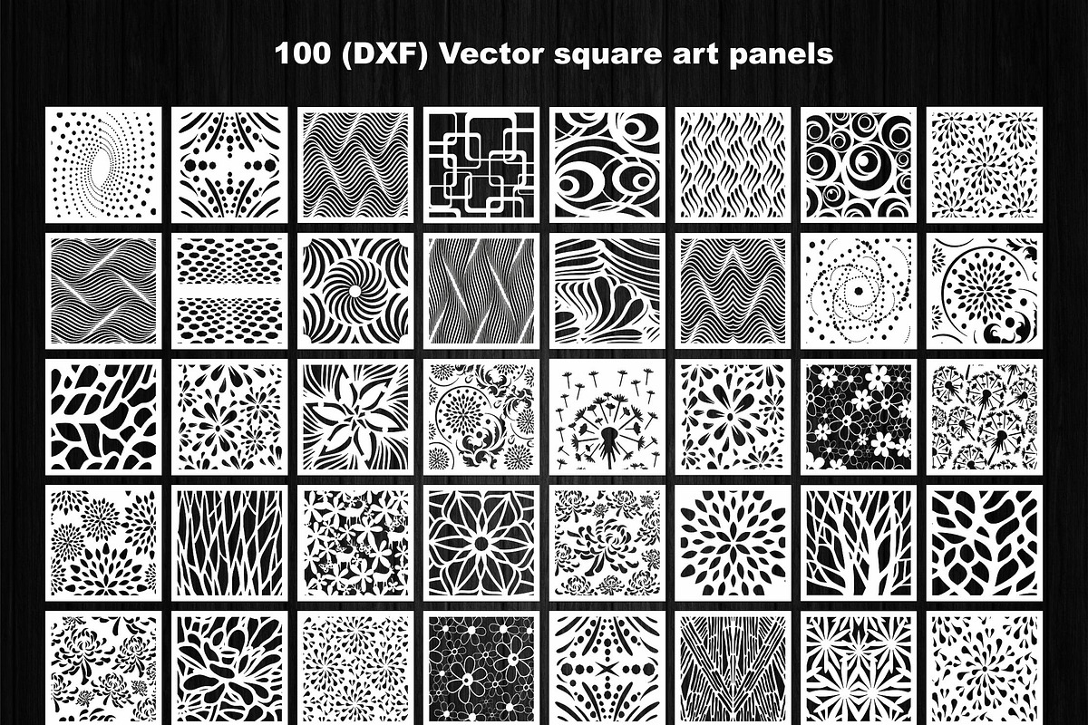 100+ Decorative square panels, a Graphic by CncCutModel