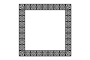 Greek key square frame. Greek border, a Texture Graphic by COLORFUL