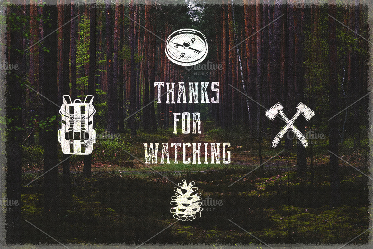 Bushcraft Icons and Hiking Symbols, a Solid Icon by JeksonGraphics