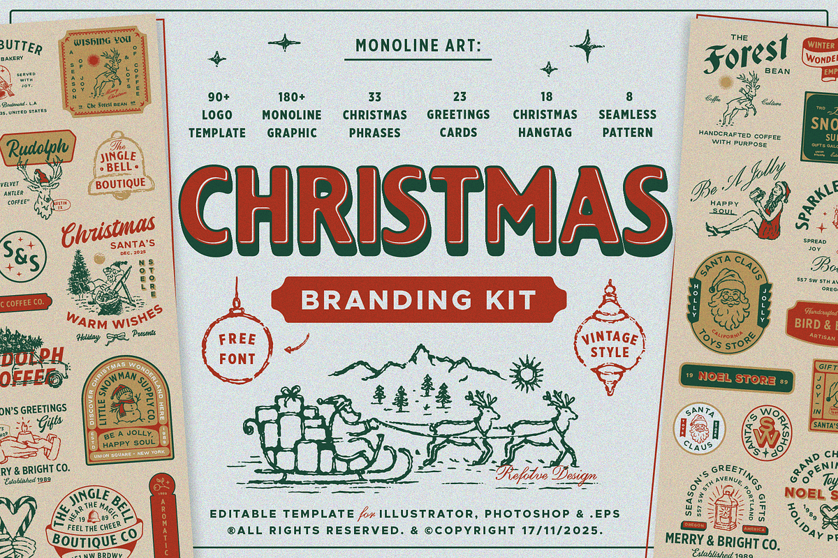 Christmas Branding, a Branding & Logo Template by Refolve Design