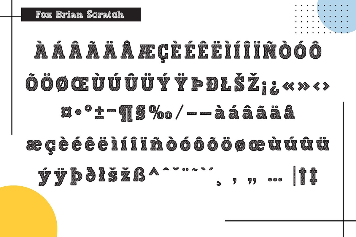 Fox Brian & Fox Brian Scratch font, a Slab Serif Font by Fox7 By ...