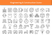 81 Engineering & Construction Icons, an Outline Icon by Designfour