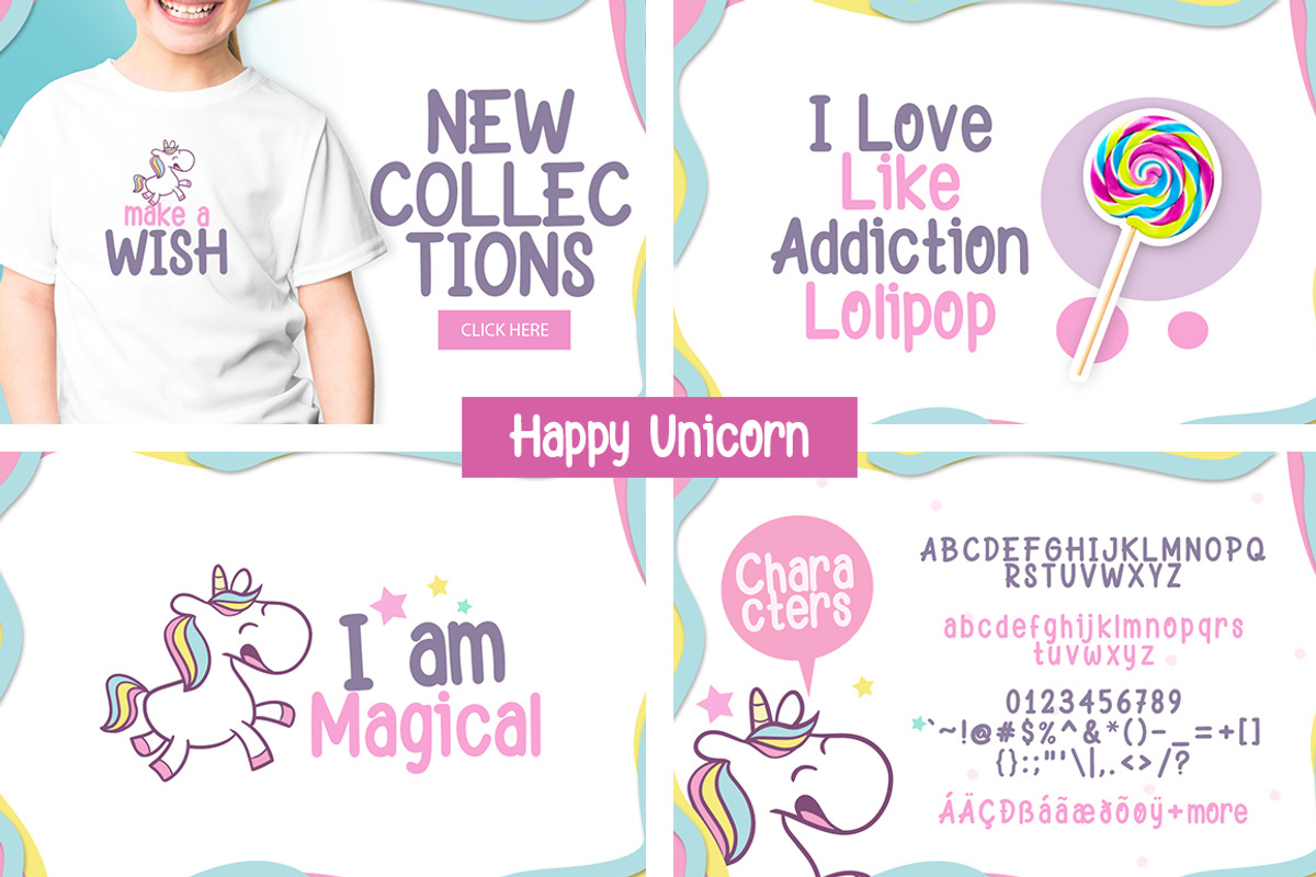 The Unicorn Dream Font Bundles