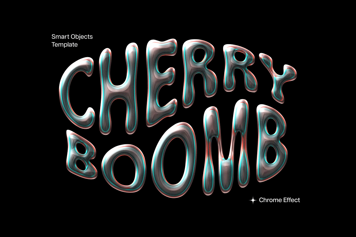 Chrome Text Effect Style, a Mockup by Design Squad