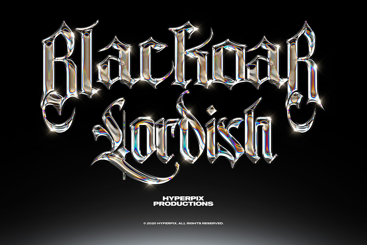 Chrome Text Styles Bundle - 50% OFF, a Layer Style Add-On by Hyperpix Productions