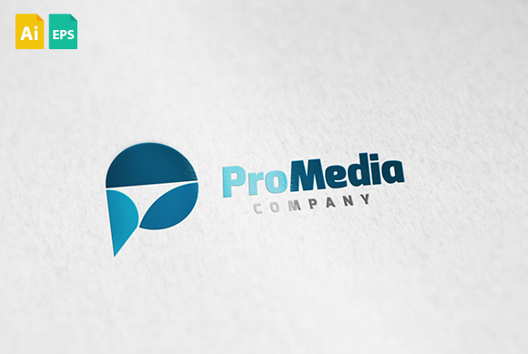 ProMedia Logo, a Branding & Logo Template by Schneider Design Store