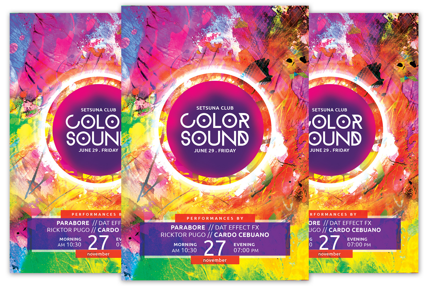 Color Sound Flyer, a Flyer Template by KiraYamato Design Studio
