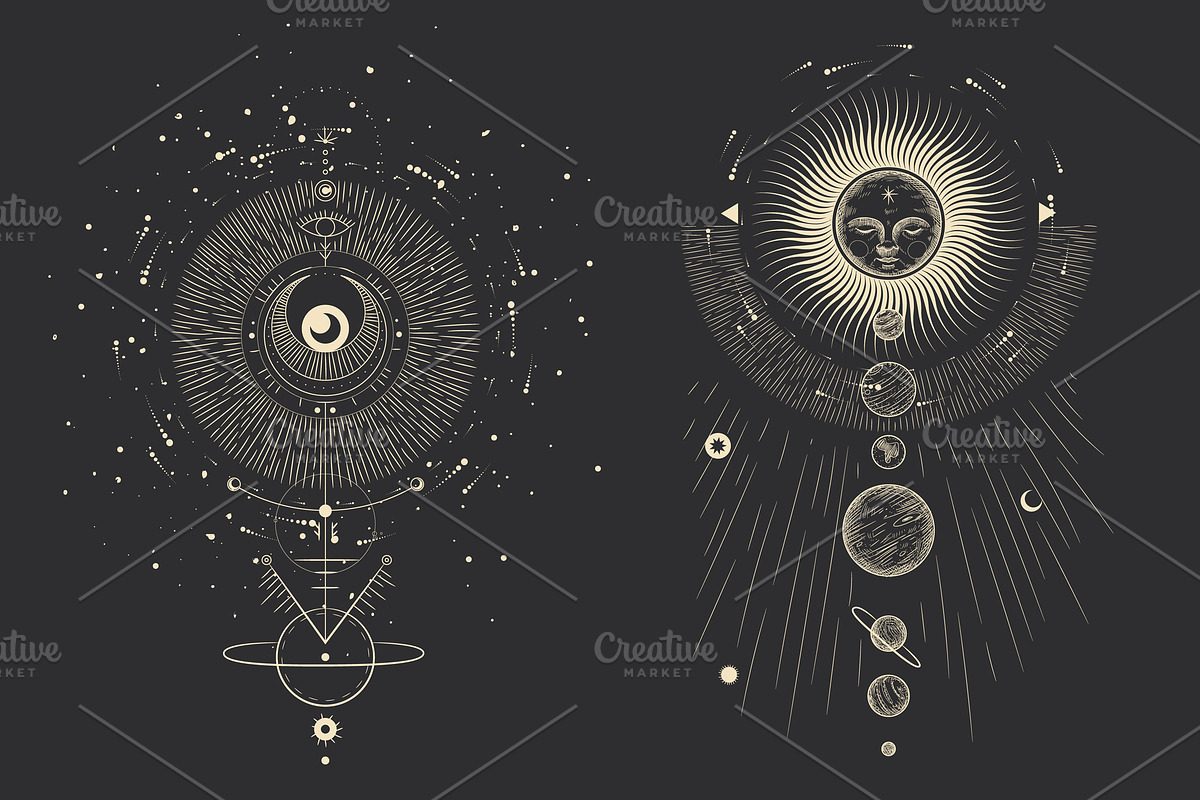Solar system, an Illustration by Chikovnaya