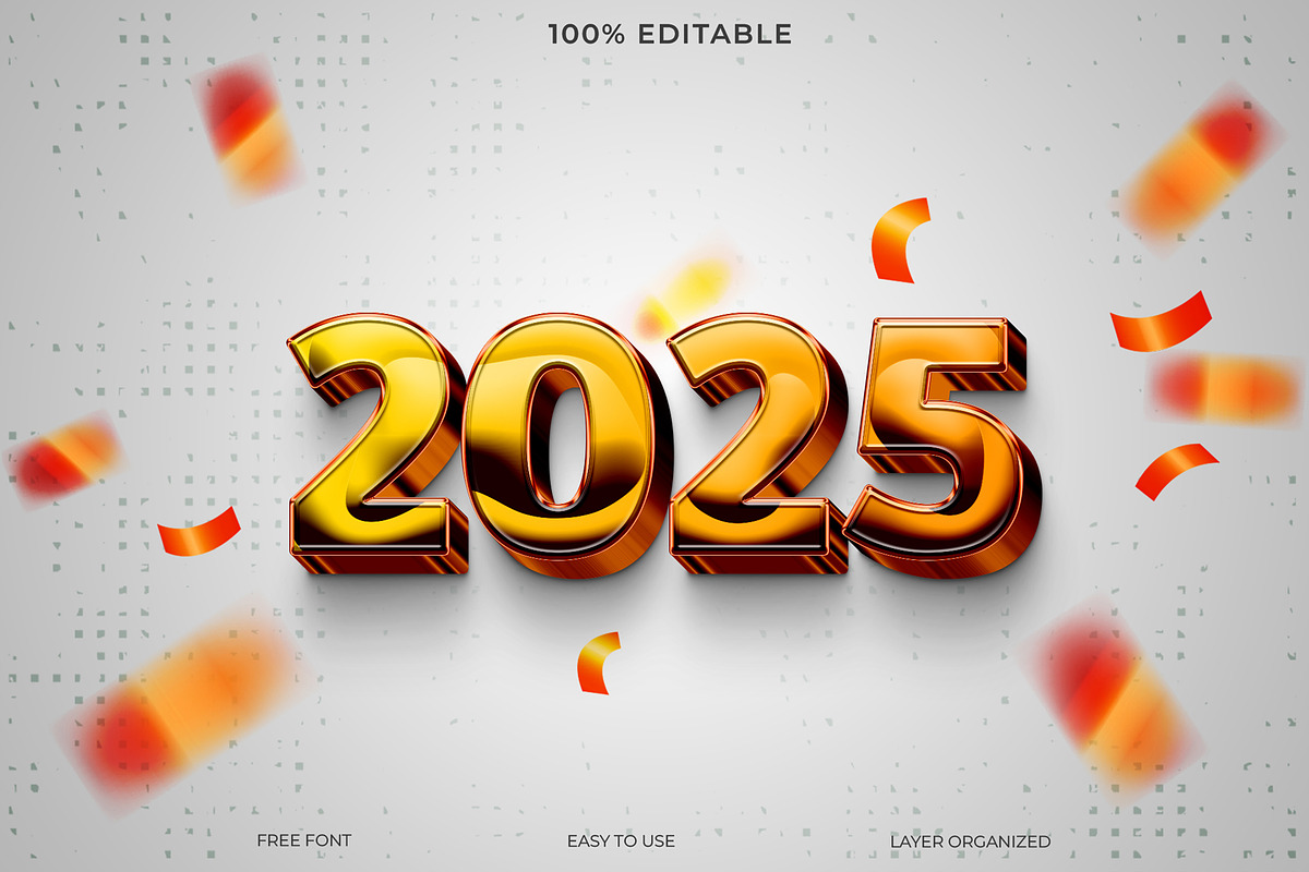 3d text 2025 Text Effect, a Layer Style Add-On by Imamul001