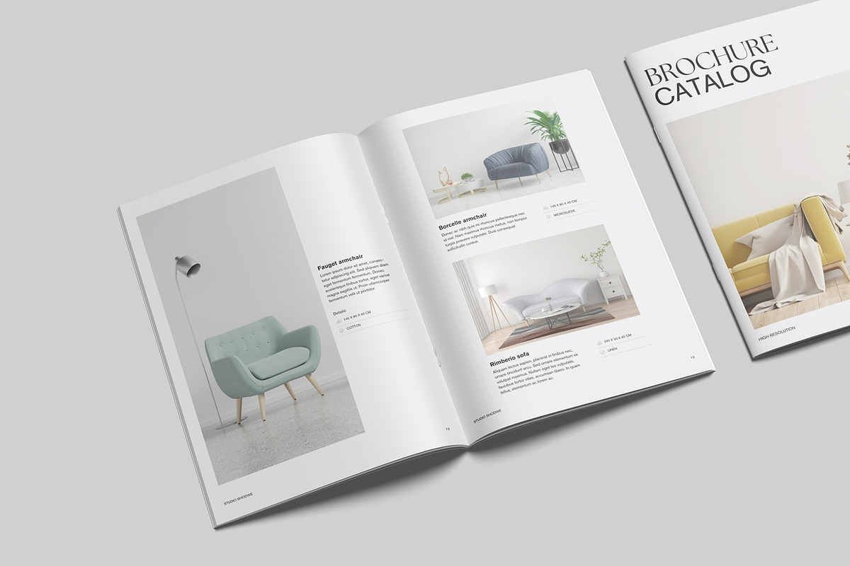 Realistic A4 Brochure mockup, a Books & Magazine Mockup by seramoe