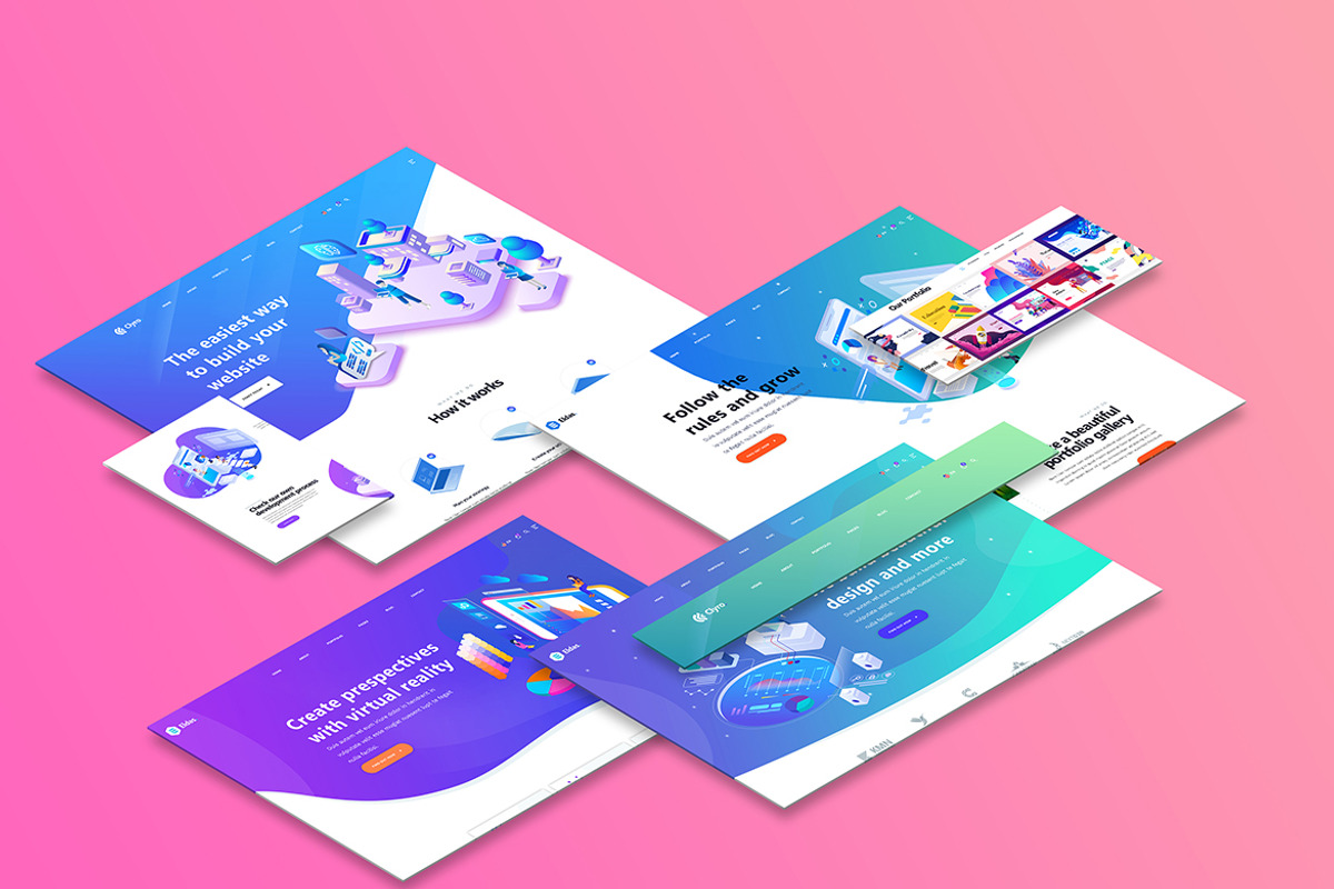 Perspective Screens Mockup, a Device Mockup by KL-Webmedia
