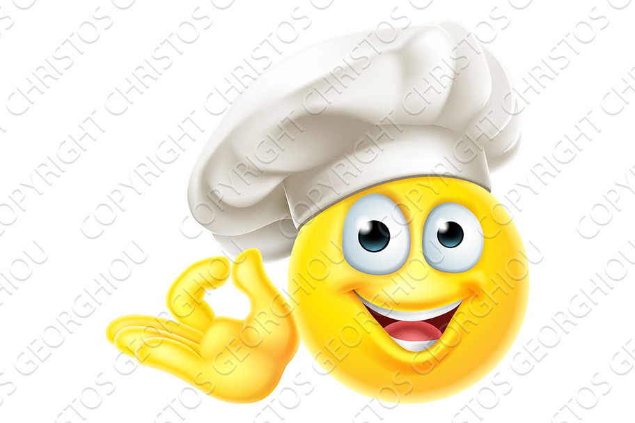 Emoji Chef Cook Cartoon Perfect, a Food Illustration by Christos Georghiou