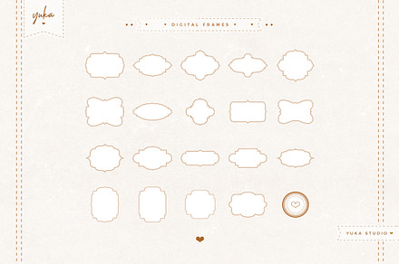 NEUTRAL FRAMES CLIPART, an Illustration by Artfanaticus