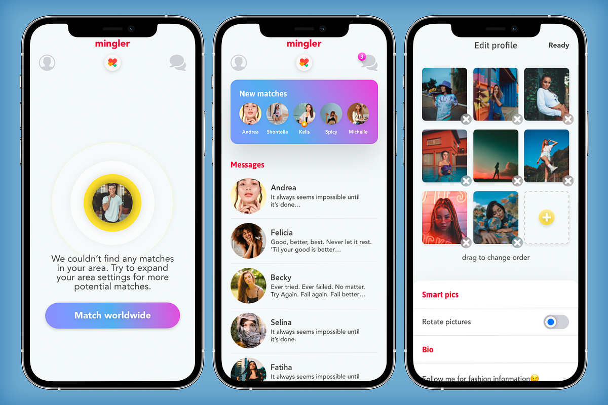 Dating app UI KIT Template, an UI Kit Template by SPACECAKE