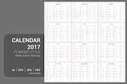 Calendar 2017 Planner Design, a Stationery Template by WORAKAMON Design ...