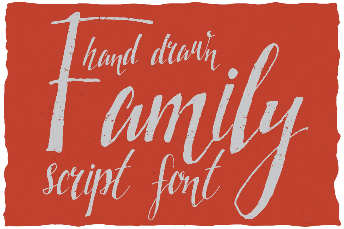 Family Hand Drawn Font, a Script Font by Anton Antipov