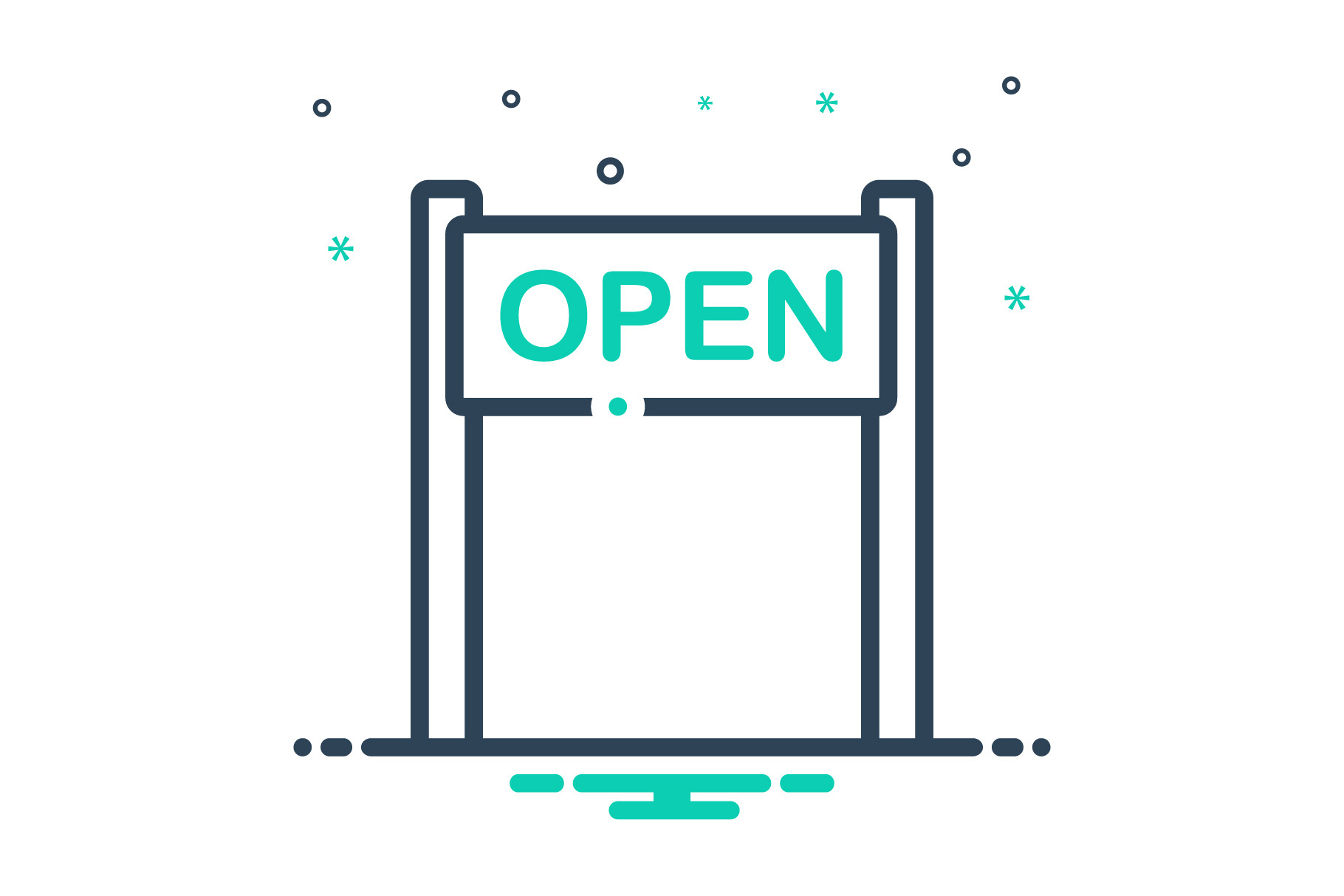 Open sign icon, an Icon by Creative priyanka