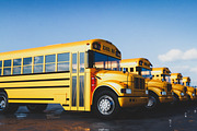 Yellow school bus fleet on parking. | Transportation Stock Photos ...
