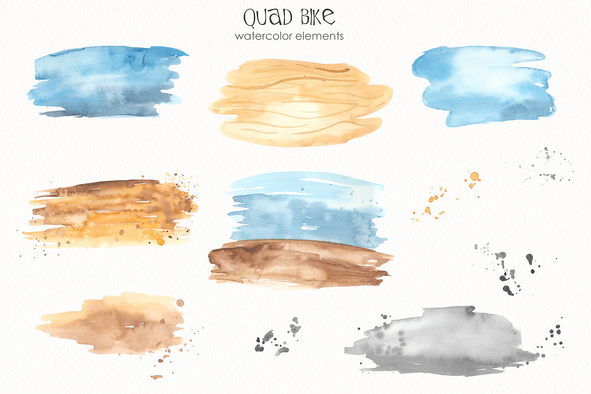 Quad bikes watercolor