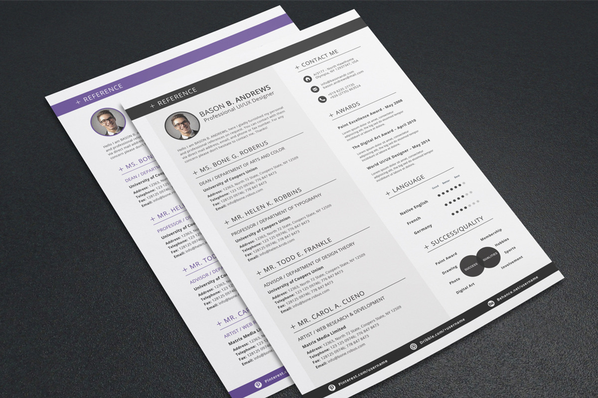 Swiss Style Resume CV, a Resume Template by SNIPESCIENTIST