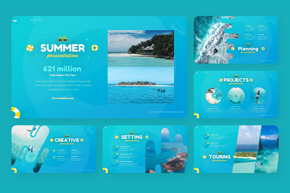 Summer Vacation Keynote, a Presentation Template by CleversiteStd