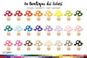 50 Rainbow Mushroom Clip Art | Food Illustrations ~ Creative Market
