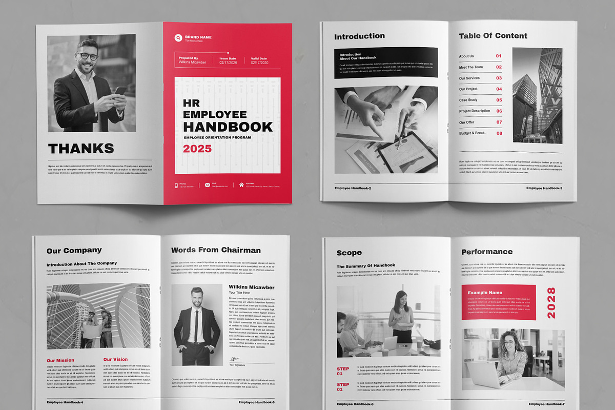 Hr Employee Handbook Design Layout