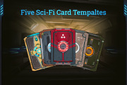 Five Sci-Fi Card Templates, a Graphic by Kodiak Graphics