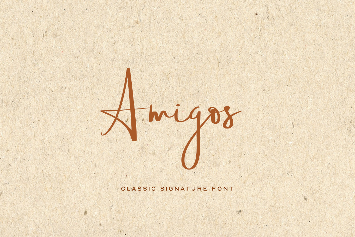 Amigos - Handmade Signature Script, a Script Font by Designova®
