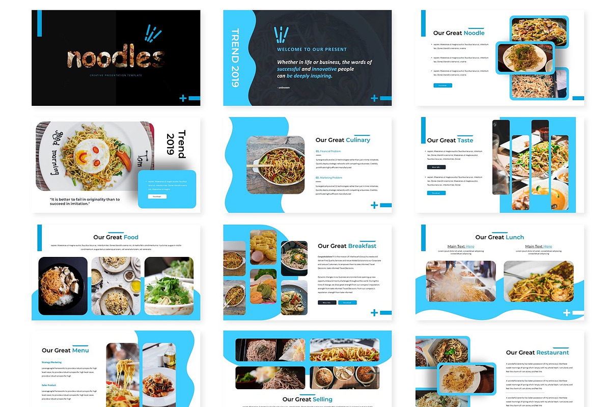 Noodles - Google Slides Template, a Presentation Template by AQR Studio