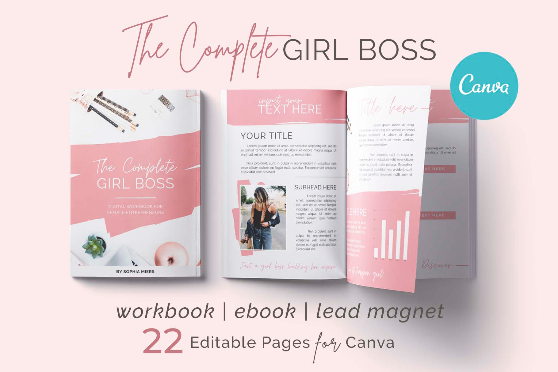 Complete Girl Boss Workbook Template, a Templates & Theme by Sarah ...
