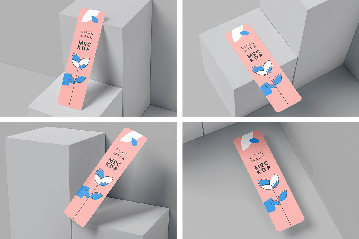 Rounded Corners Bookmark Mockups, a Books & Magazine Mockup by ...