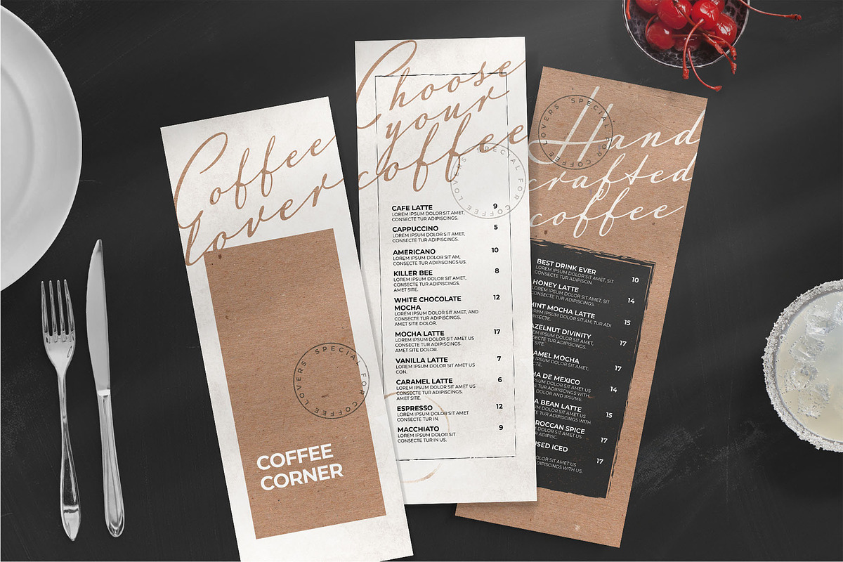 Simple Cafe Menu Template, a Flyer Template by BrandPacks