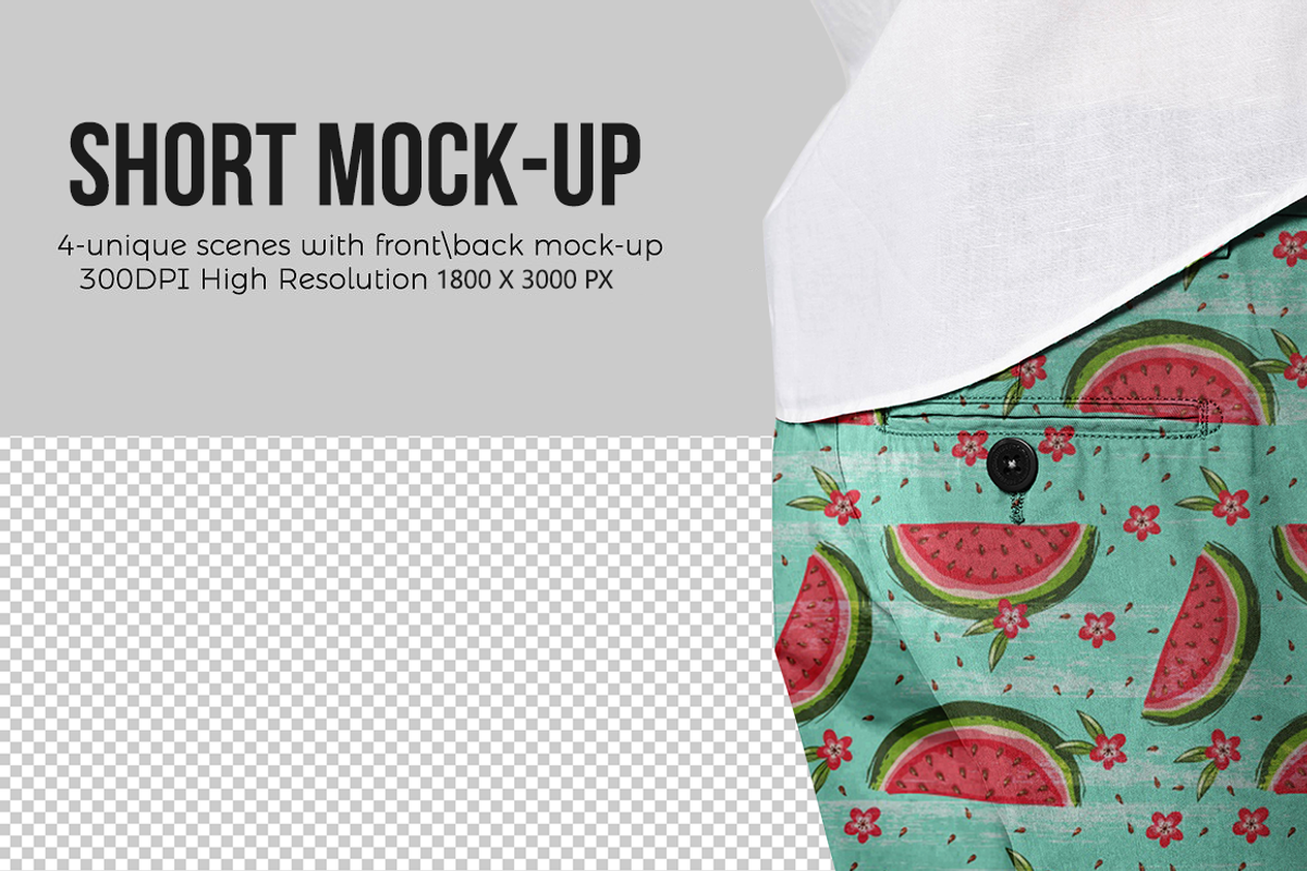 Short Mock-up, a Bottom Mockup by Mock-up Store