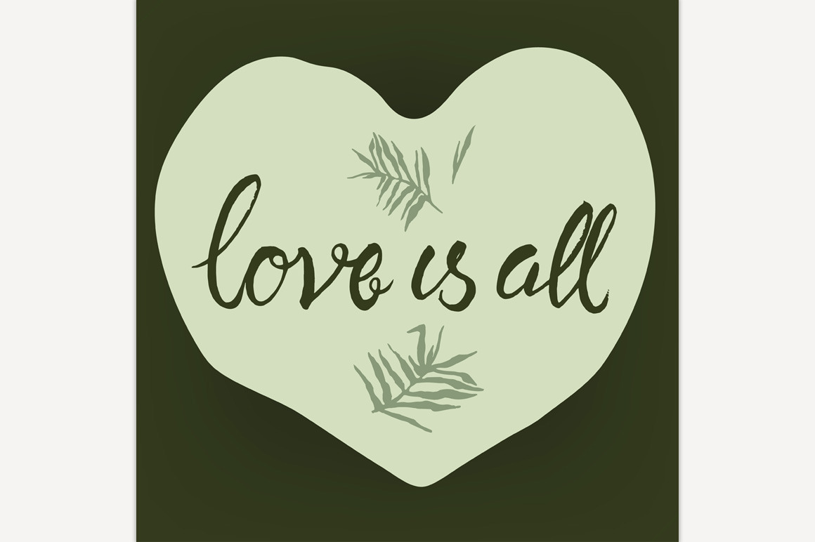 Love Is All Typography, a Decorative Illustration by Anna's Shop