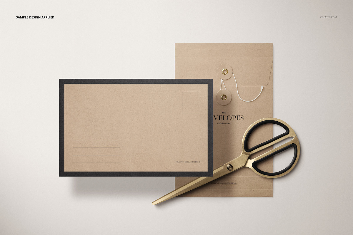 String Envelope Mockup Set, a Product Mockup by creatsy5