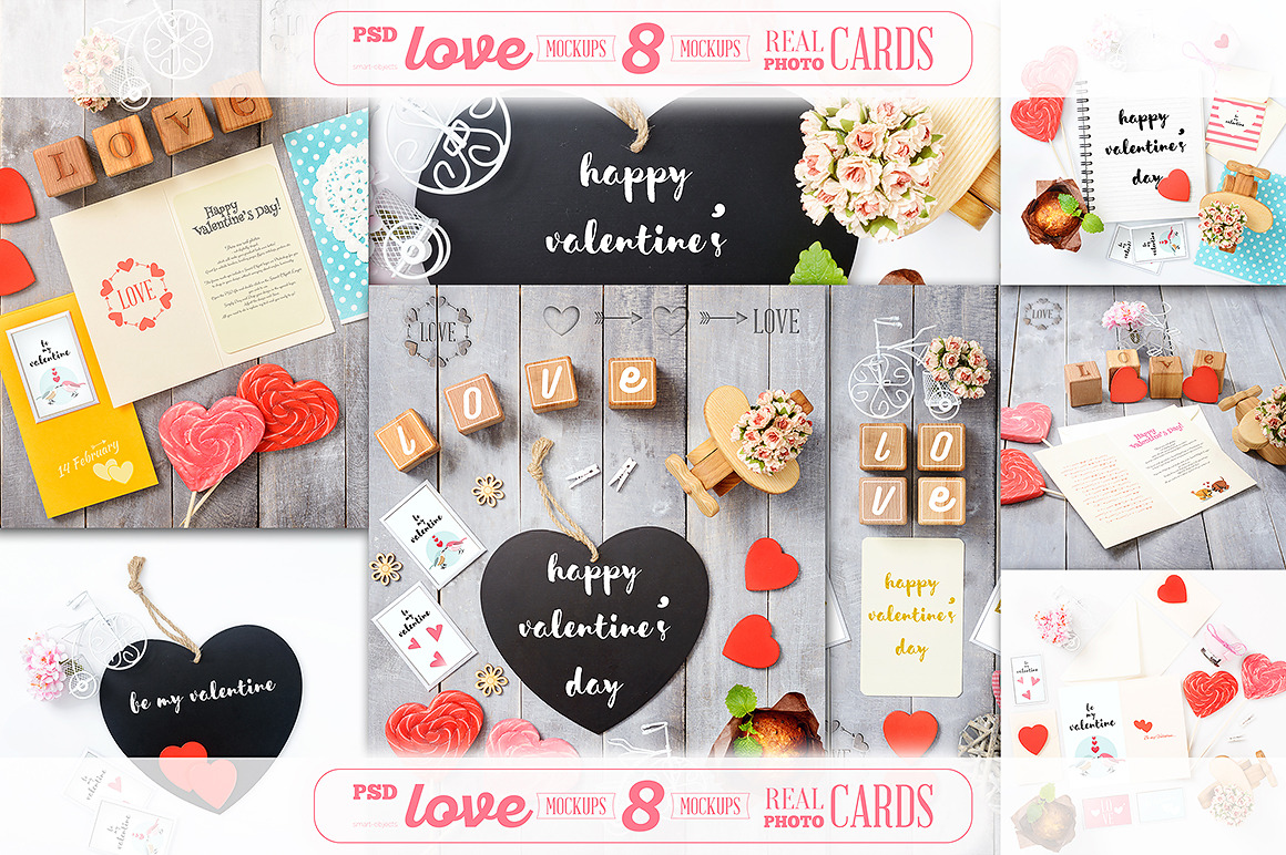 Valentines Day Mockups, a Product Mockup by ELFIVETROV DESIGN