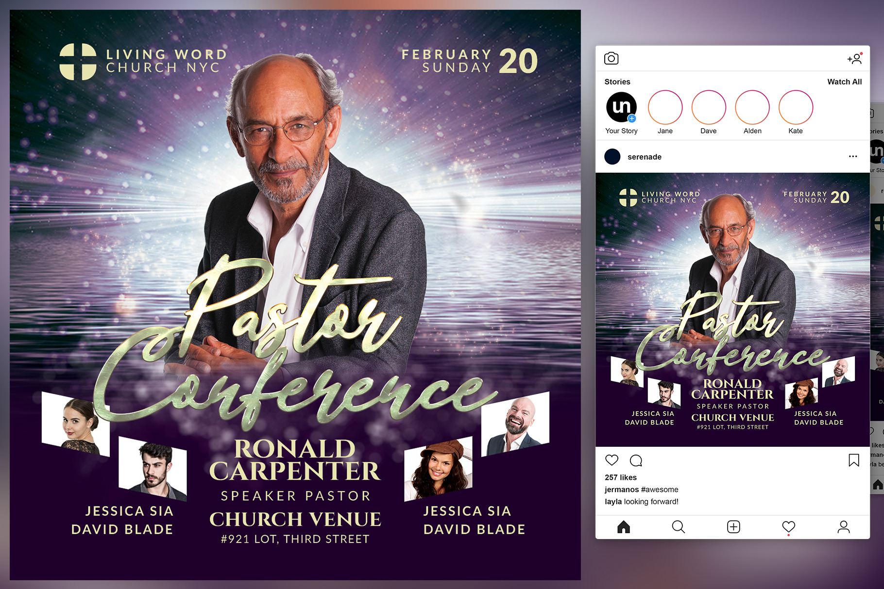 Pastor Conference Church Flyer, a Flyer Template by KiraYamato Design ...