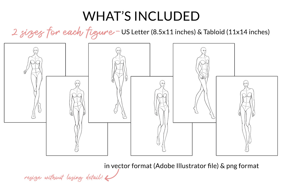Walking Poses Croquis Pack, a Person Illustration by Art by Lin